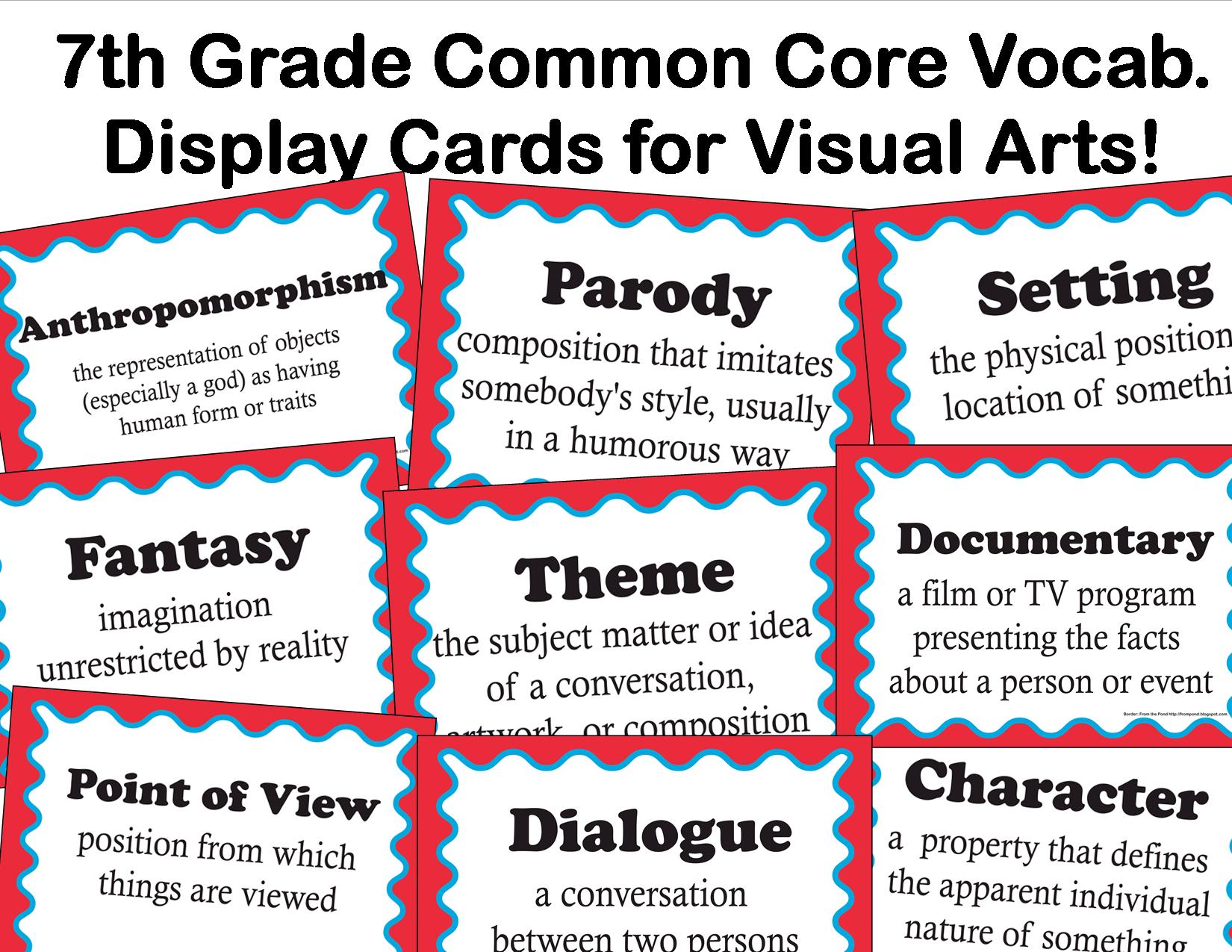 The SmARTteacher Resource Common Core Language Arts Vocabulary For 